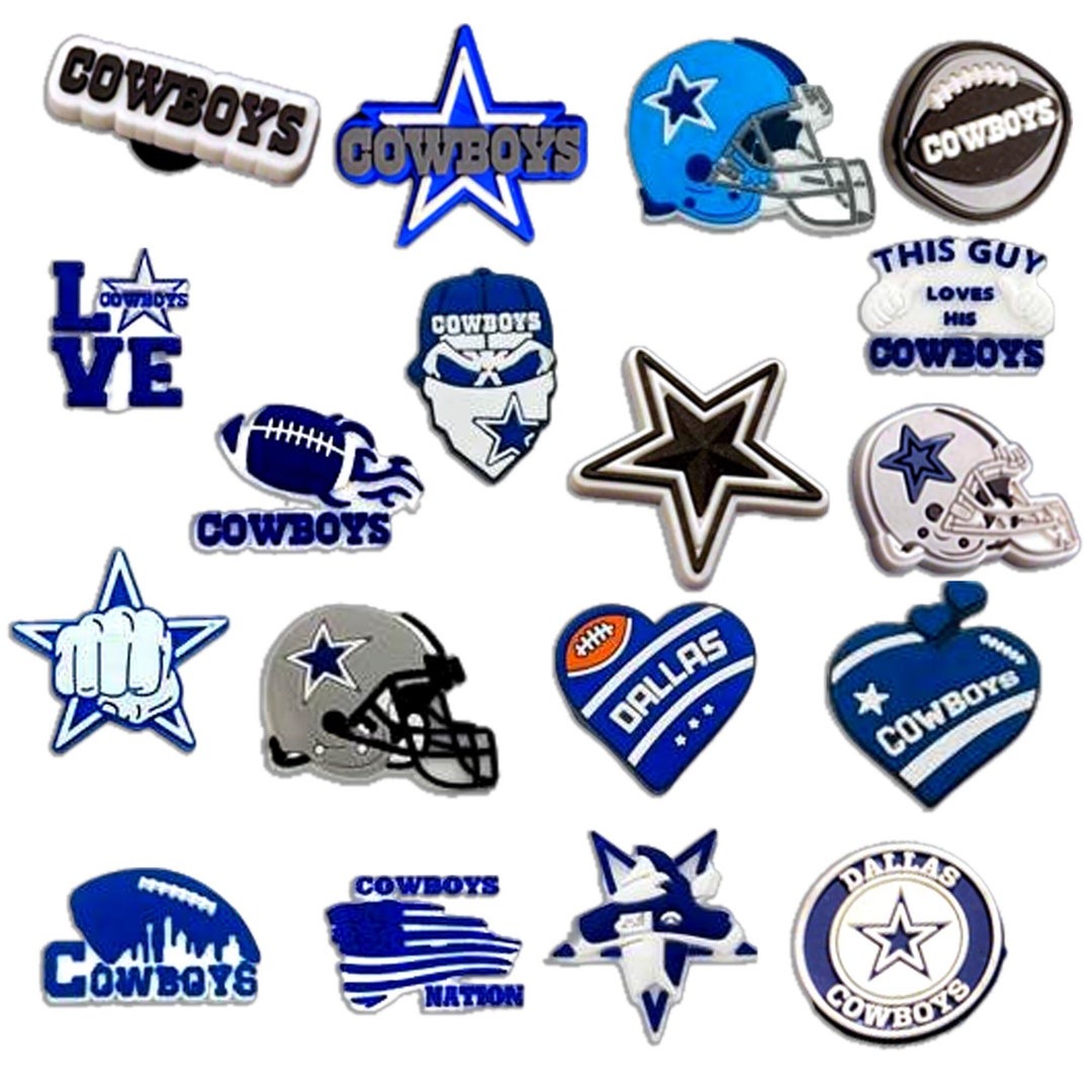 17pcs Set Dallas Cowboys Football Shoe Sharms Trendy Croc Charms Shoe ...