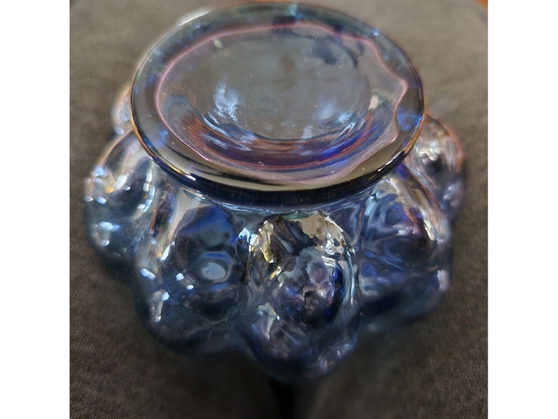 Fenton Mulberry Diamond Optic Squat Melon Purple Glass Cologne - Etsy