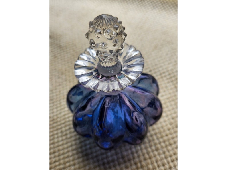 Fenton Mulberry Diamond Optic Squat Melon Purple Glass Cologne - Etsy
