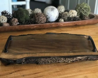 Live Edge Serving Tray - Etsy