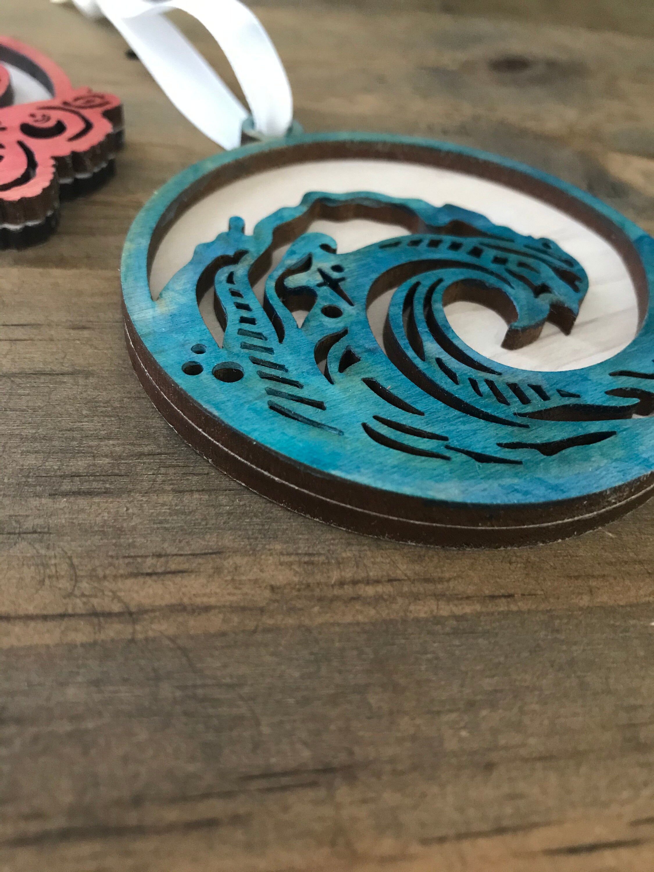 Wave Ornament Octopus Ornament Nautical Beach Ocean | Etsy