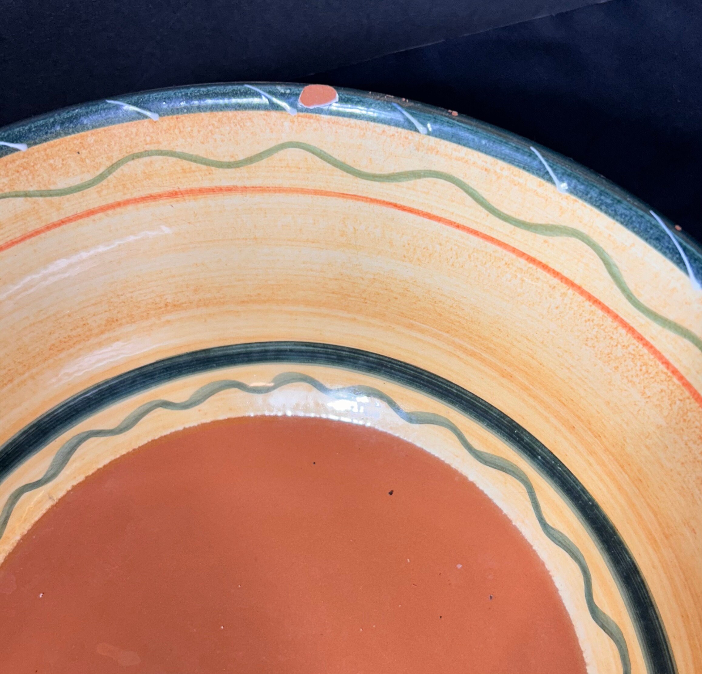 Furio Home Italy Stoneware 12 Serving Bowl Yellow Green Italian Art ...