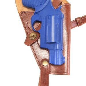 Brown Leather Shoulder Holster With Shell Loops Fits Taurus Judge 3 ...