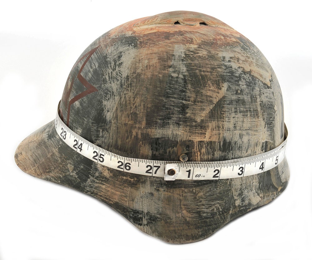 WW2 Russian M36 SSH-36 Helmet With Hammer & Sickle Winter Camo - Etsy
