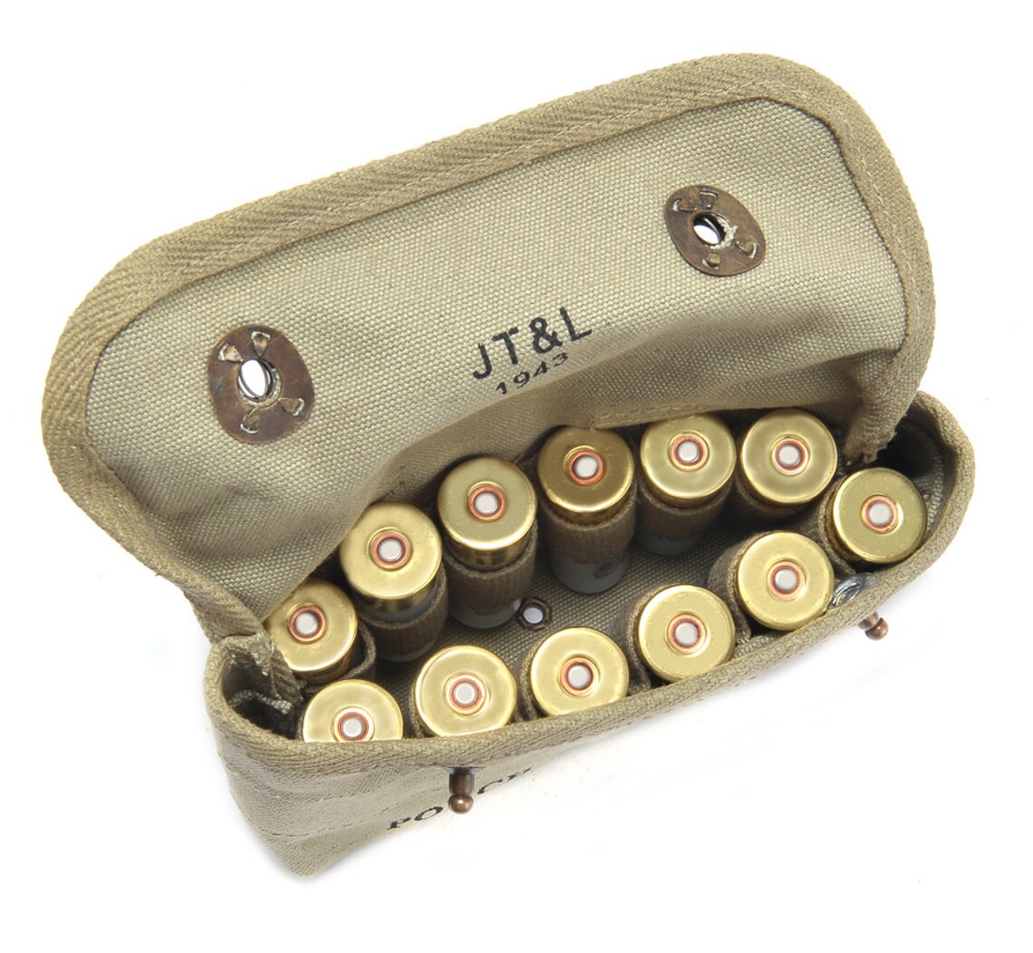 US WW2 Canvas Shotgun Shell Ammunition Pouch-lt OD 1943 - Etsy