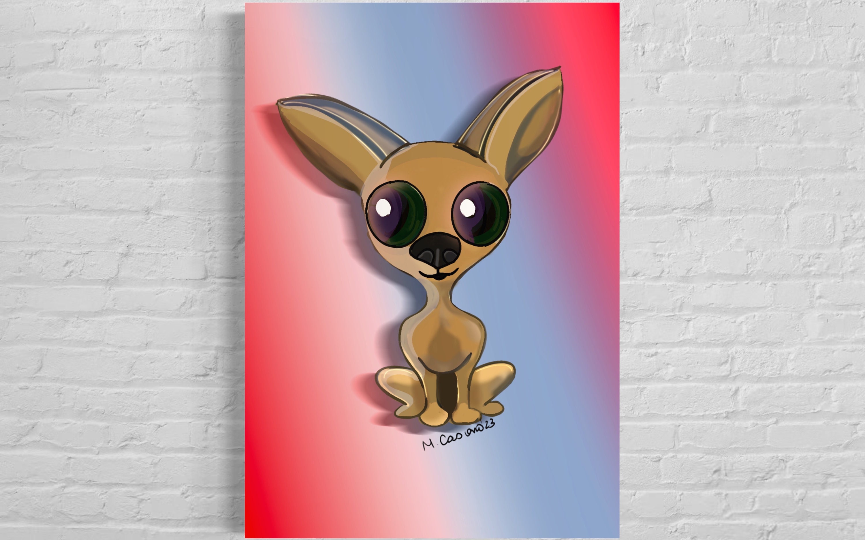 Custom Caricatures From Photos, Personalized Chiweenie Cute Cartoon Art ...
