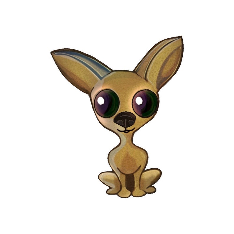 Custom Caricatures From Photos, Personalized Chiweenie Cute Cartoon Art ...