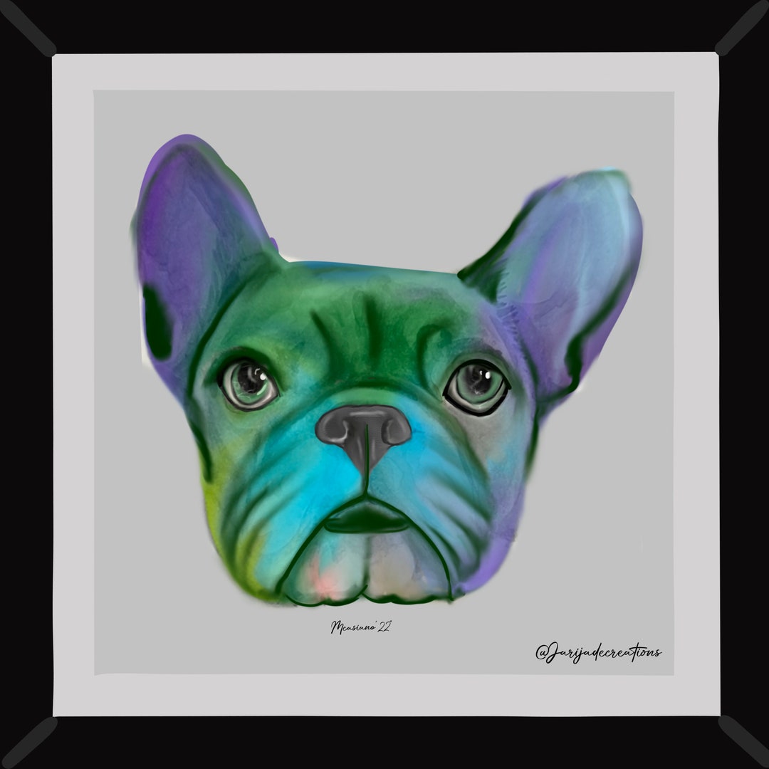 Custom Wpap Portrait Drawing, French Bulldog Personalized Pet Pop Art ...