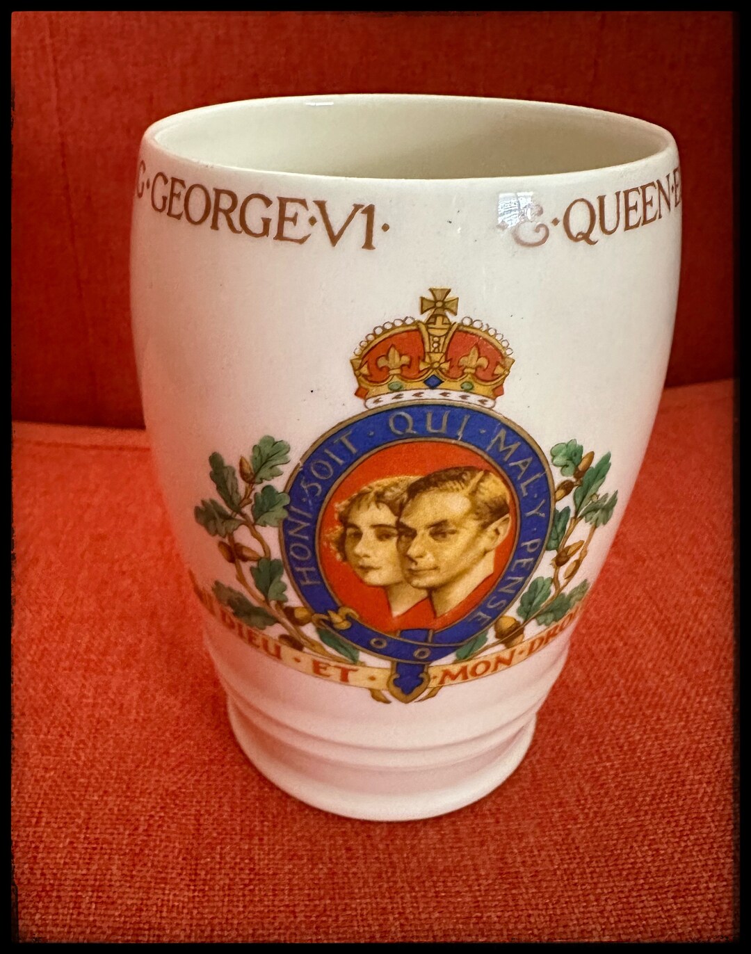 Vintage King George VI & Queen Elizabeth Coronation Tumbler - 1937 Soho ...
