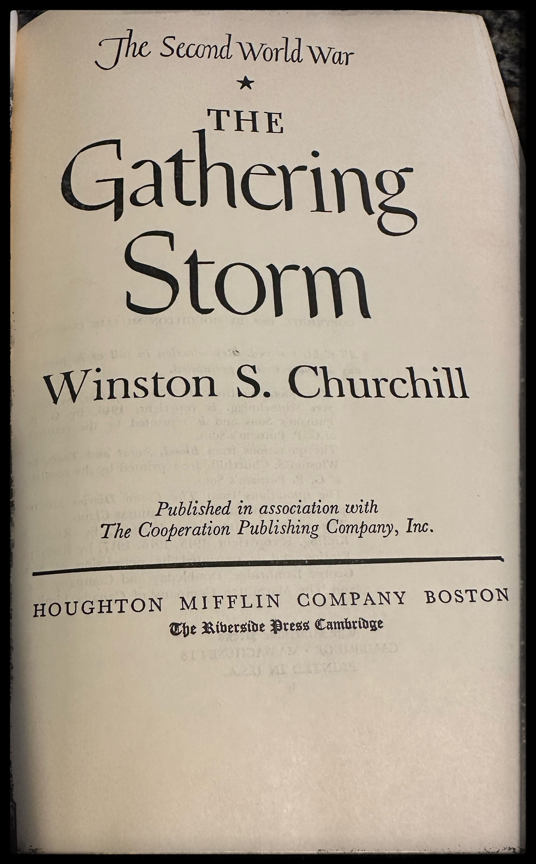 The Second World War the Gathering Storm Winston S. Churchill - Etsy