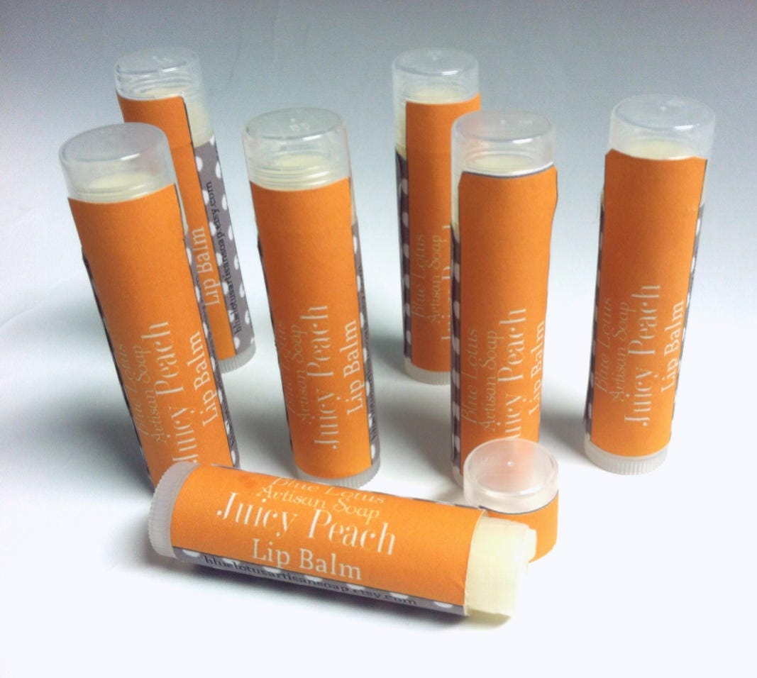 Juicy Peach Lip Balm Moisturizing Handmade All Natural Lip Care - Etsy