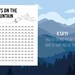 Printable Days on the Mountain Tracker. Hiking Planner. Trip Planner ...