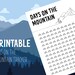 Printable Days on the Mountain Tracker. Hiking Planner. Trip Planner ...