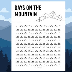 Printable Days on the Mountain Tracker. Hiking Planner. Trip Planner ...