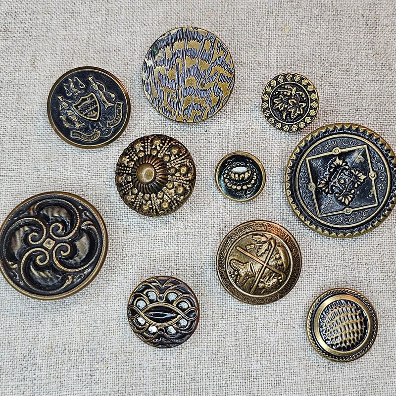 Metal Mirror Buttons - Etsy
