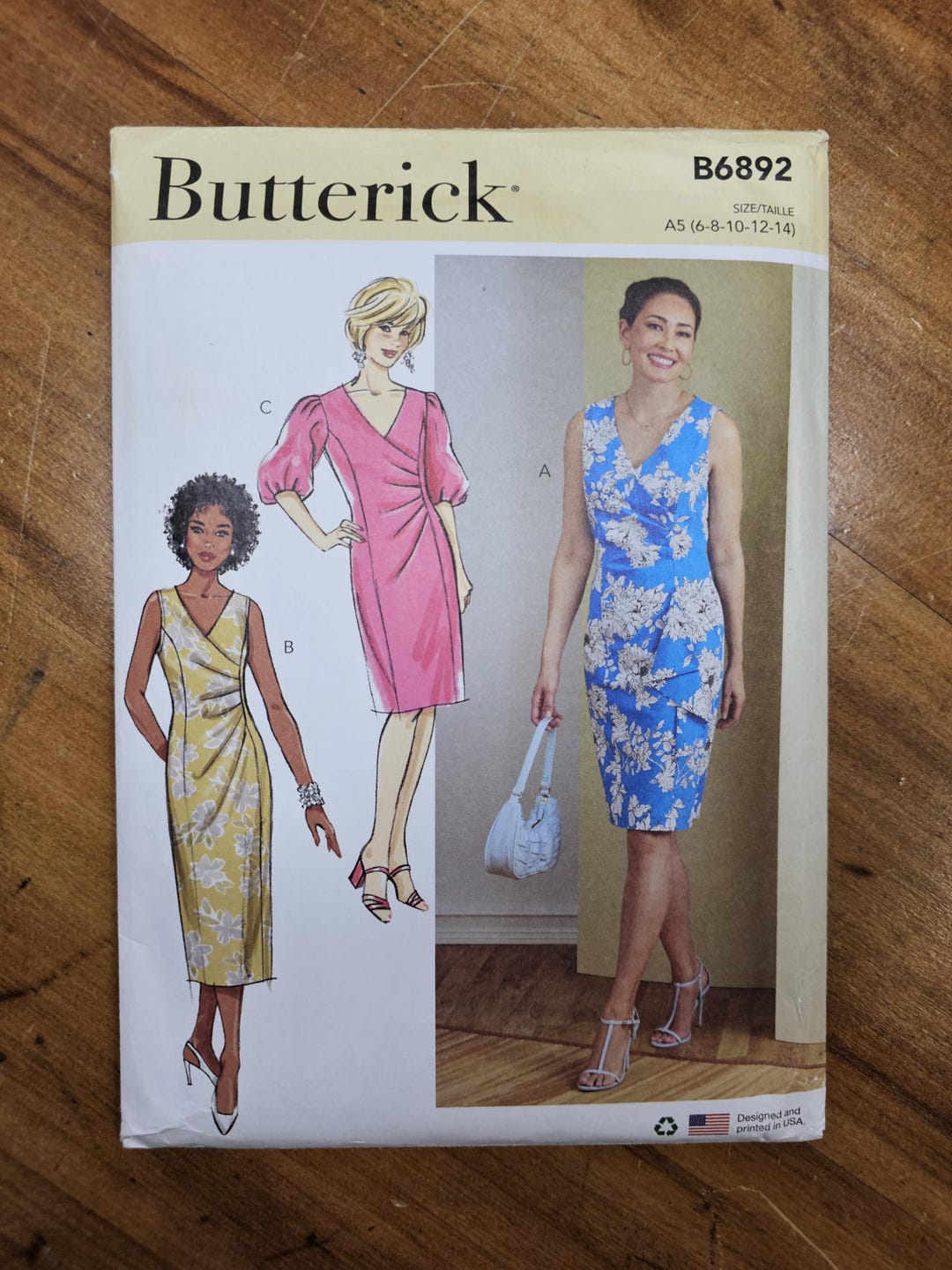 Butterick 6892 Sz 6-14. Princess Seam Dress Pattern. Flattering, Easy ...
