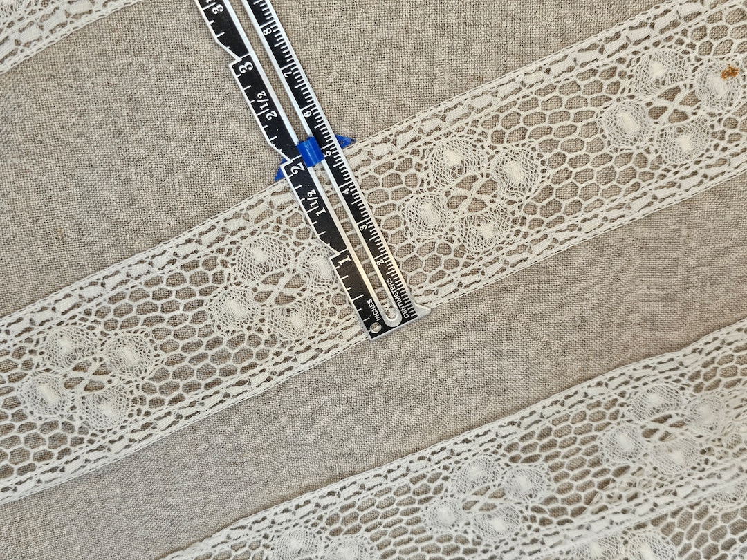 Unusual Insertion Lace. Maybe Buck's Point Lace? off White, 1 7/8" Wide ...