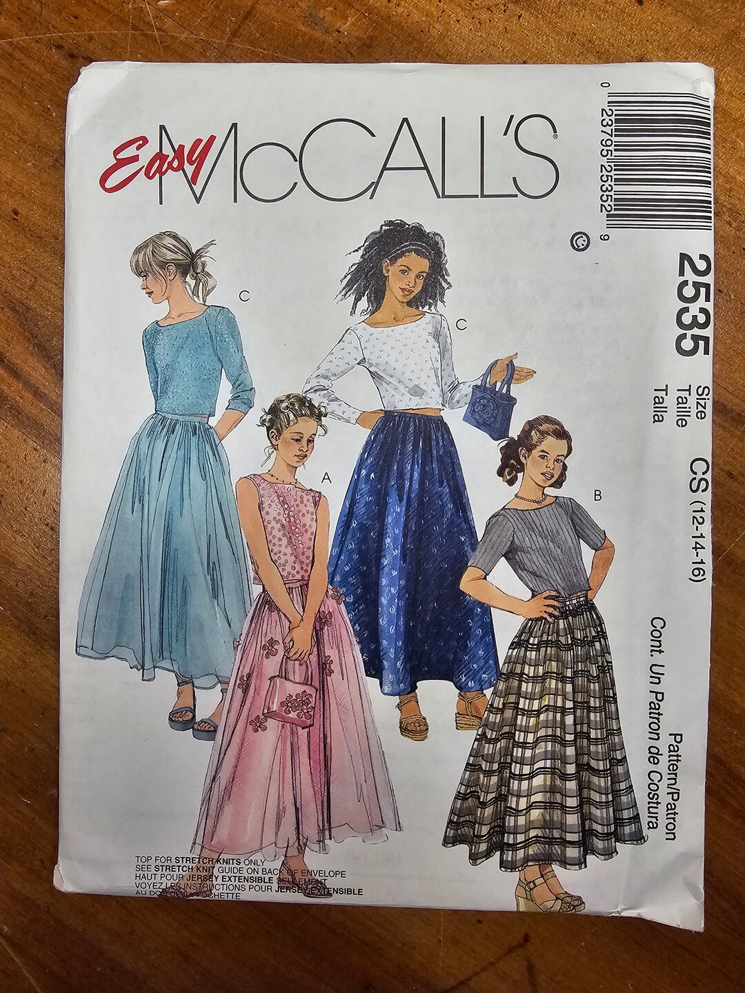 Vintage 1999 Mccalls Pattern #2535 Girls' Tops, Skirt and Bag. Tops for ...