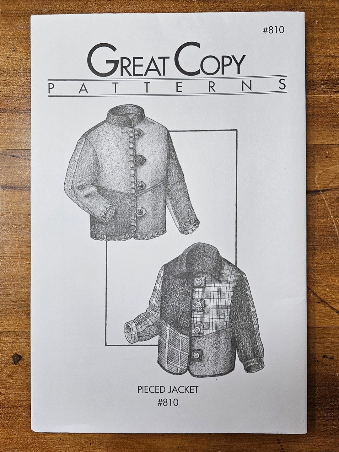 Pieced Jacket Sewing Pattern. Great Copy Pattern #810. Uncut, Factory ...