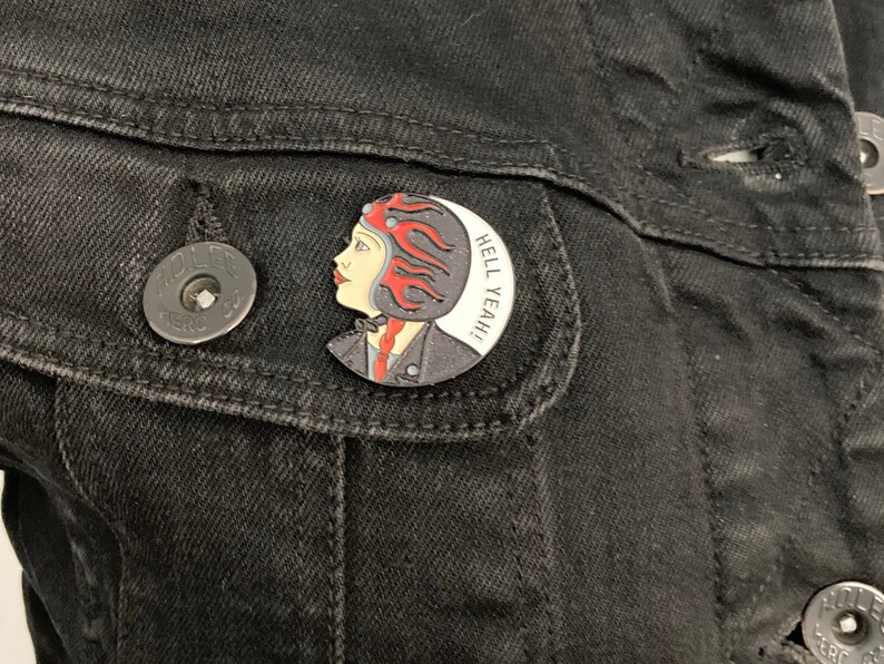 Motorcycle Enamel Pin, Retro Biker Badge, Tattoo Metal Pin, Gift for ...