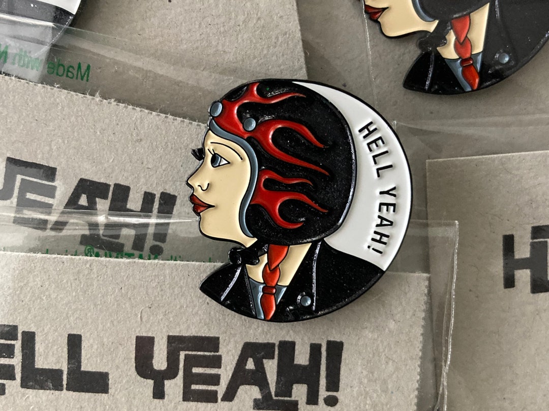 Motorcycle Enamel Pin, Retro Biker Badge, Tattoo Metal Pin, Gift for ...