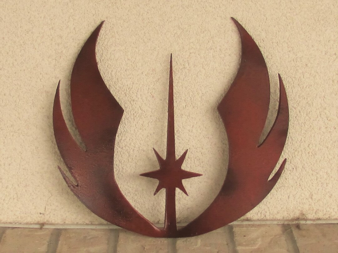 Jedi Symbol, Metal Wall Art, Star Wars, Science Fiction, Silhouette ...