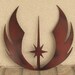 Jedi Symbol, Metal Wall Art, Star Wars, Science Fiction, Silhouette ...