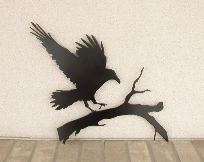 Raven, Metal Wall Art, Raven Metal Art, Metal Home/office Décor, Made ...
