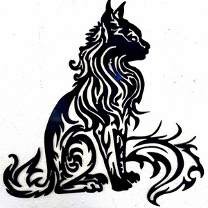 Cat, Feline, Metal Wall Art, Home Décor, Wall Sculpture, Made in USA ...