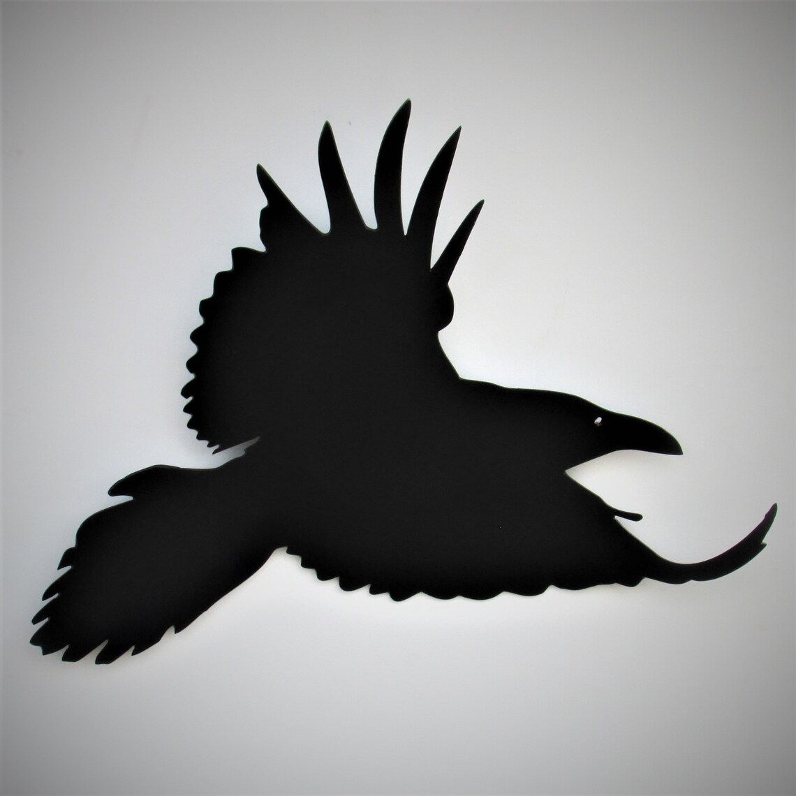 Raven Metal Art Metal Wall Art Mythology Silhouette Wall - Etsy