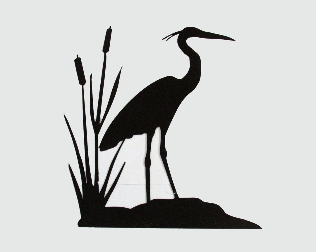 Crane, Crane Metal Wall Art, Crane Reeds, Bird, Wildlife, Home/office ...