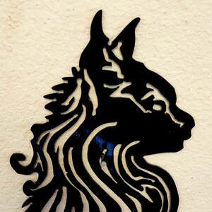 Cat, Feline, Metal Wall Art, Home Décor, Wall Sculpture, Made in USA ...