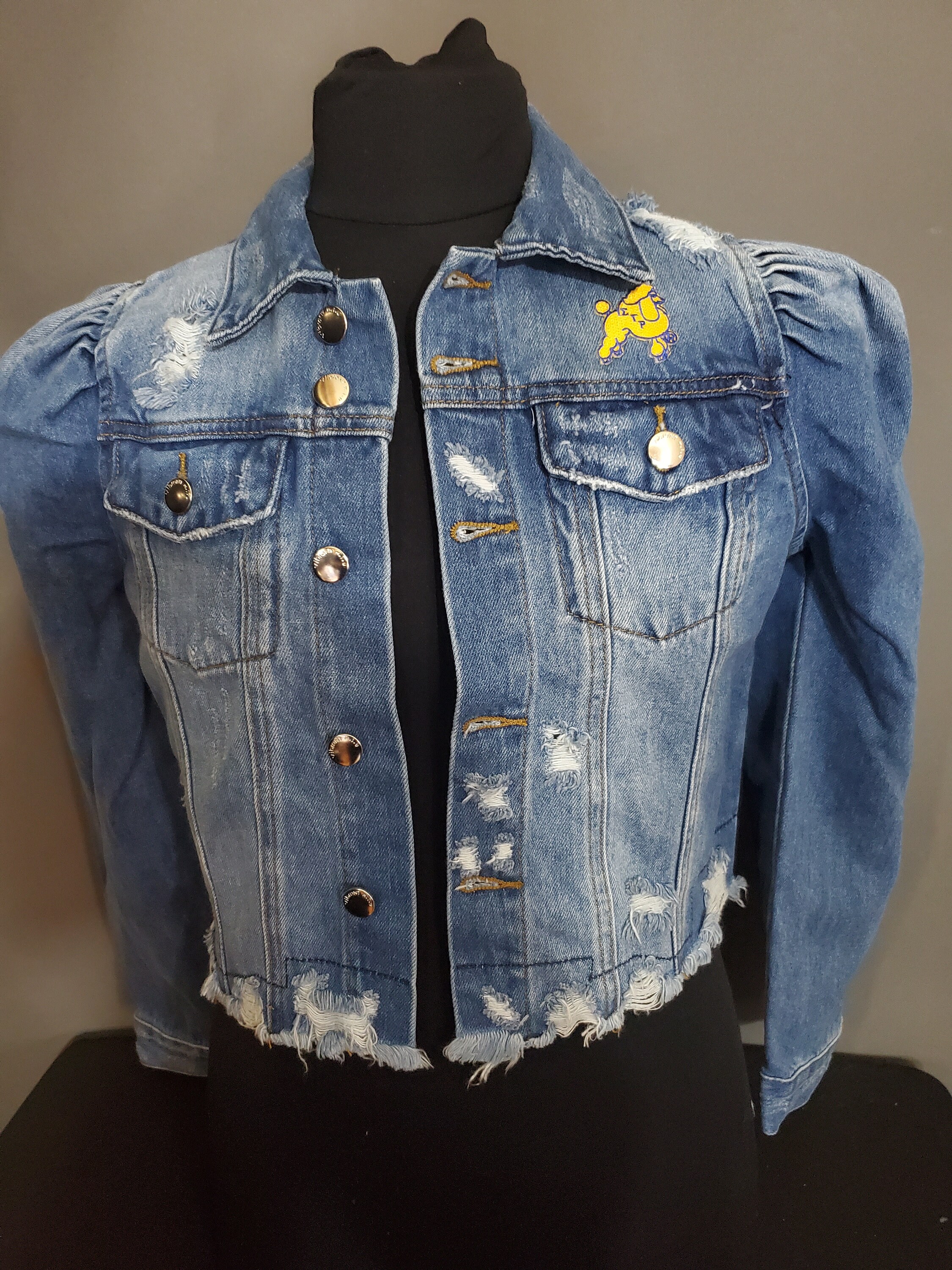 Sigma Gamma Rho Sorority Denim Jean Jackets 1922 Distressed Denim Jean ...