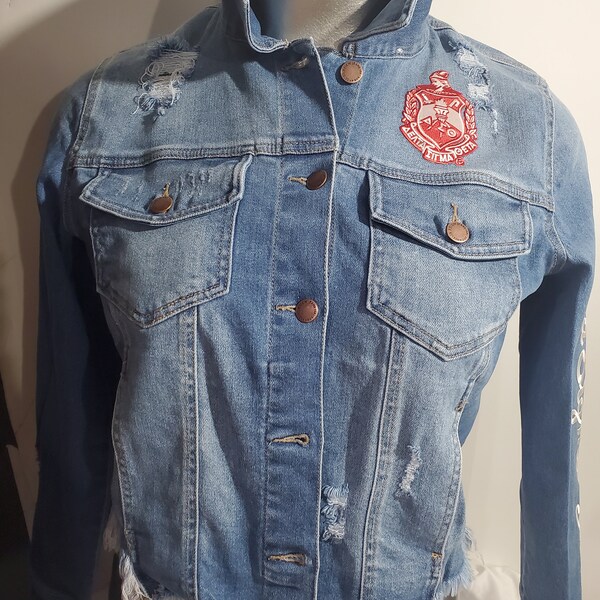 Delta Sigma Theta Denim Jacket - Etsy