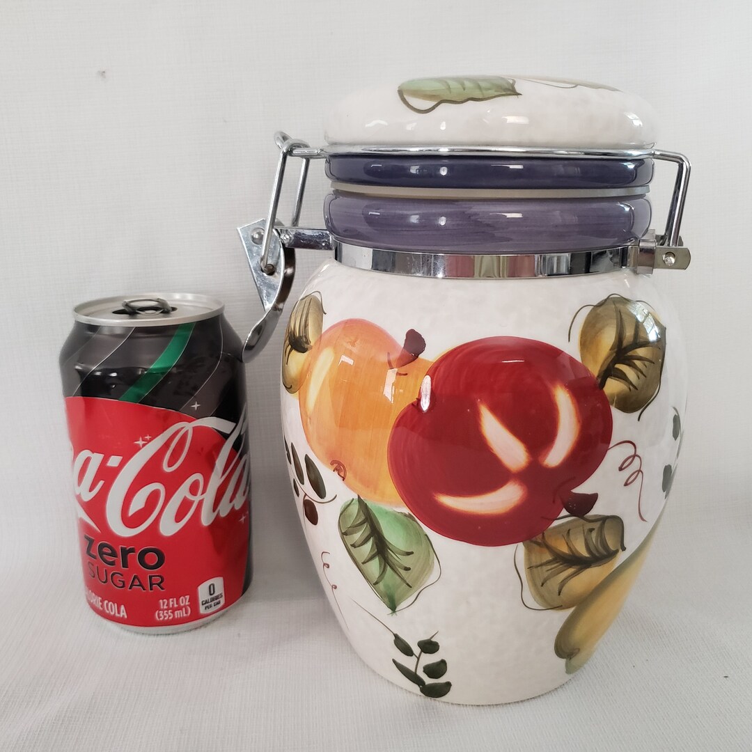 Vtg Oneida Large 8 1/8 CANNISTER Vintage Fruit Pattern - Etsy