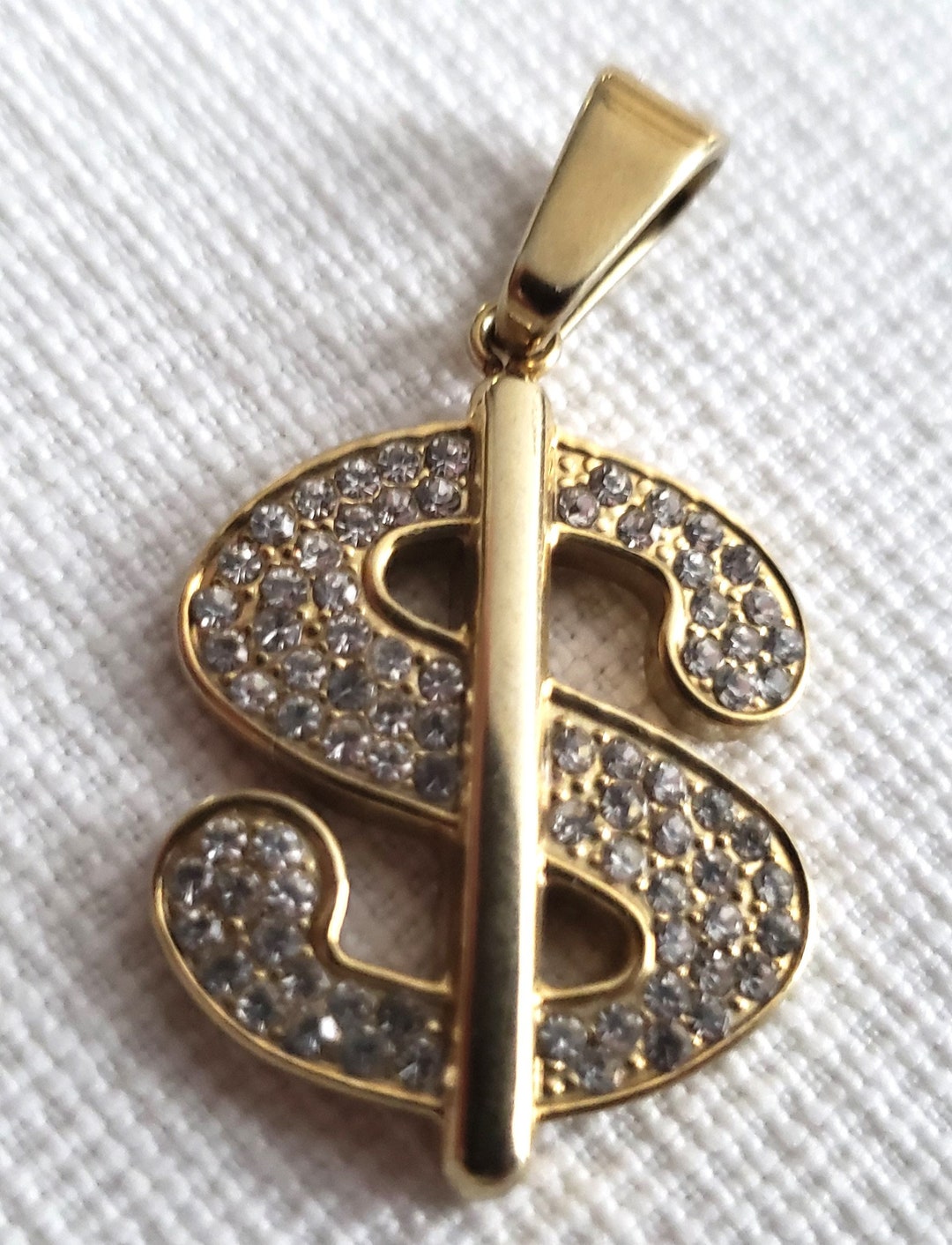 Vintage Jeweled DOLLAR SIGN Ṩ PENDANT - Etsy