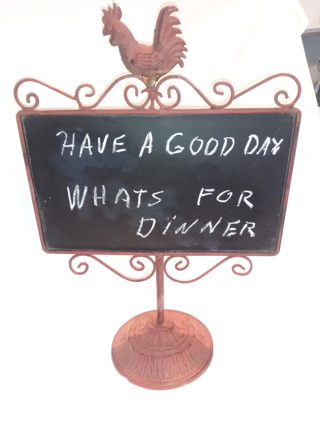 Antiq Rustic Rooster Chalkboard Sign, Tabletop Blackboard Home Decor, Menu Display - Etsy