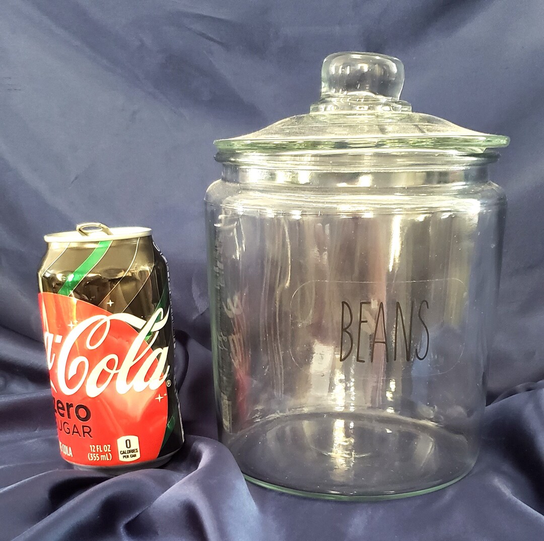 Large Glass Country Store Display Cookie Candy Jar Canister W/lid - Etsy
