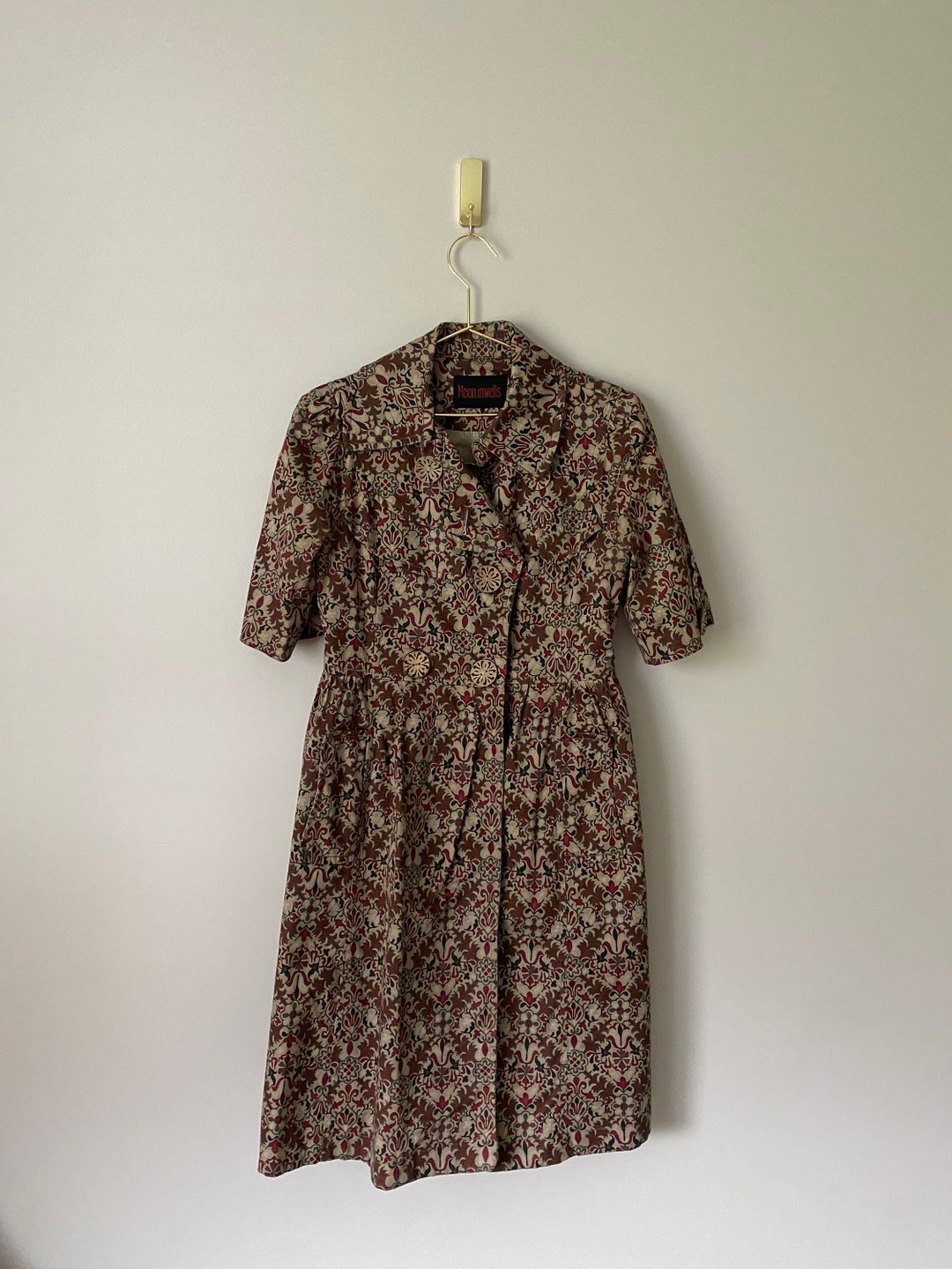 Vintage Double-breasted Overcoat Dress | Size 6/8 - Etsy