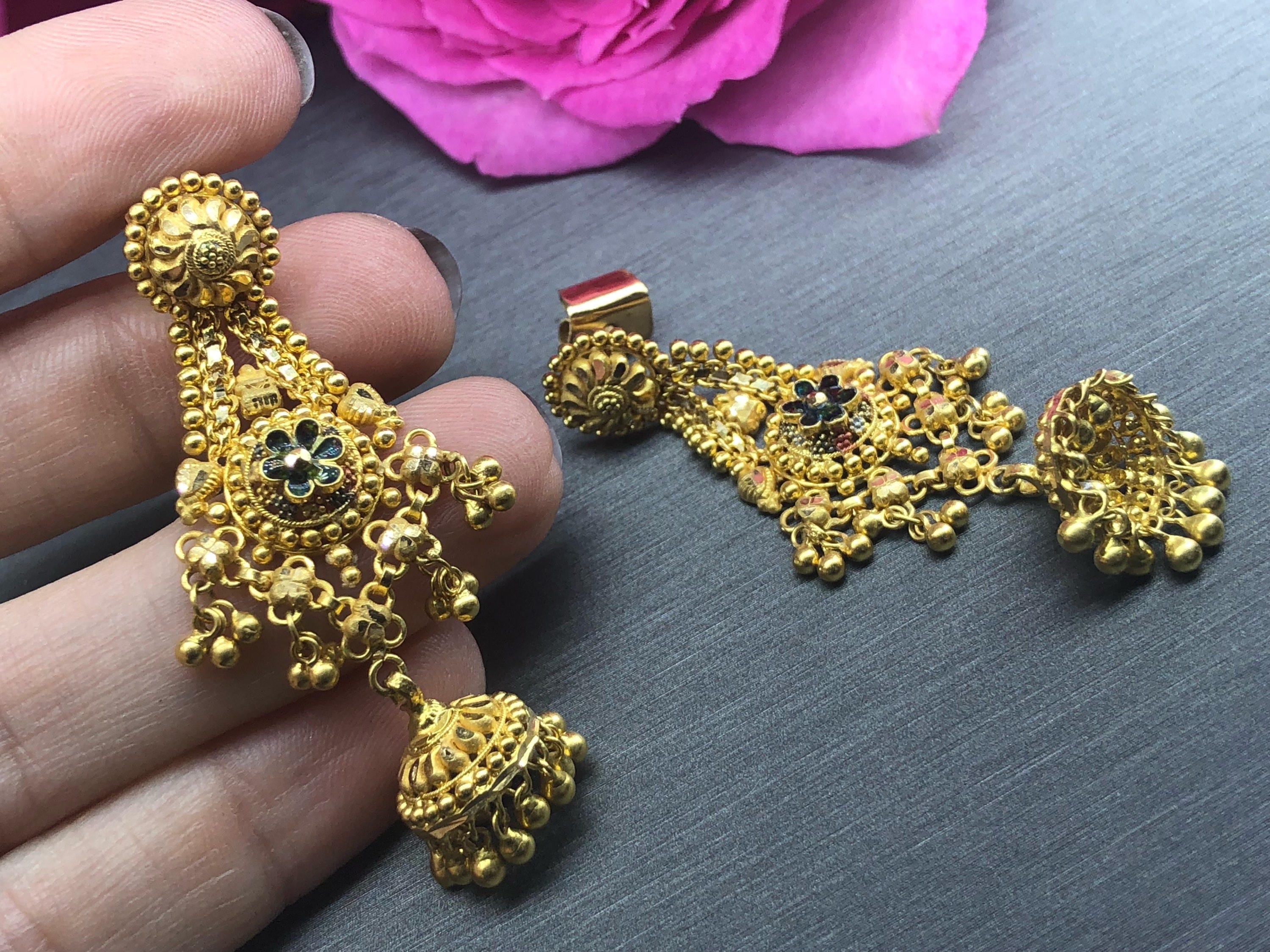 Royal Thai Earrings Yellow Gold Chandelier Earrings Thai - Etsy