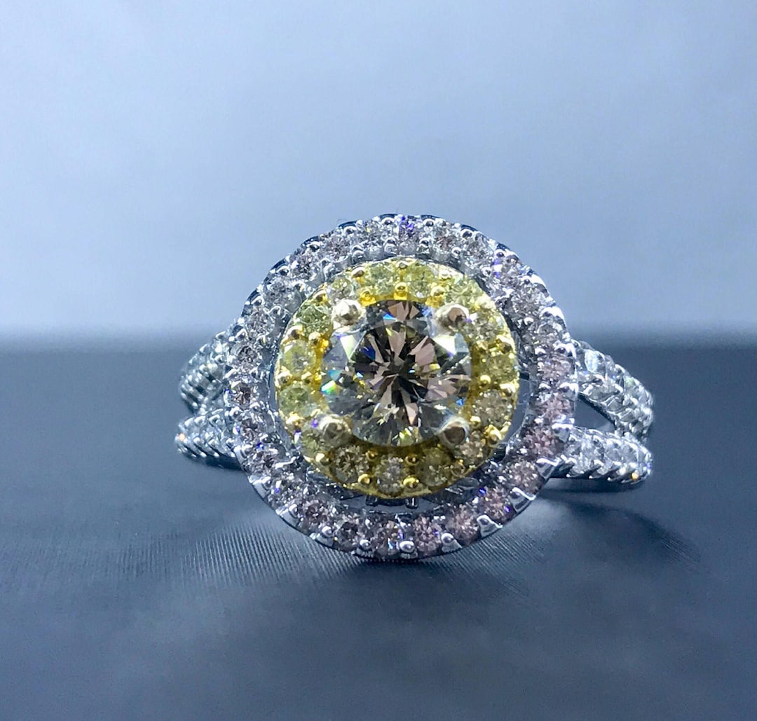 YOU FANCY HUH - Fancy Yellow Diamond - Engagement Ring- Split Shank ...