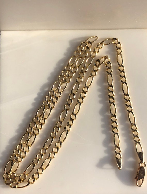 Men’s Figaro Chain - 24 inch Chain - Thick Chain - Me… - Gem