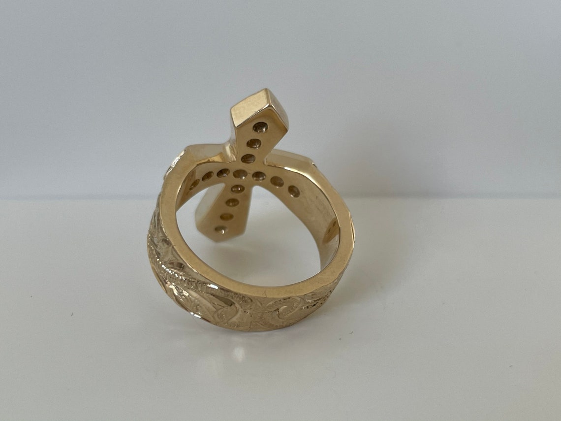 Armenian Cross Cross Ring Diamond Cross Ring 14K Yellow - Etsy