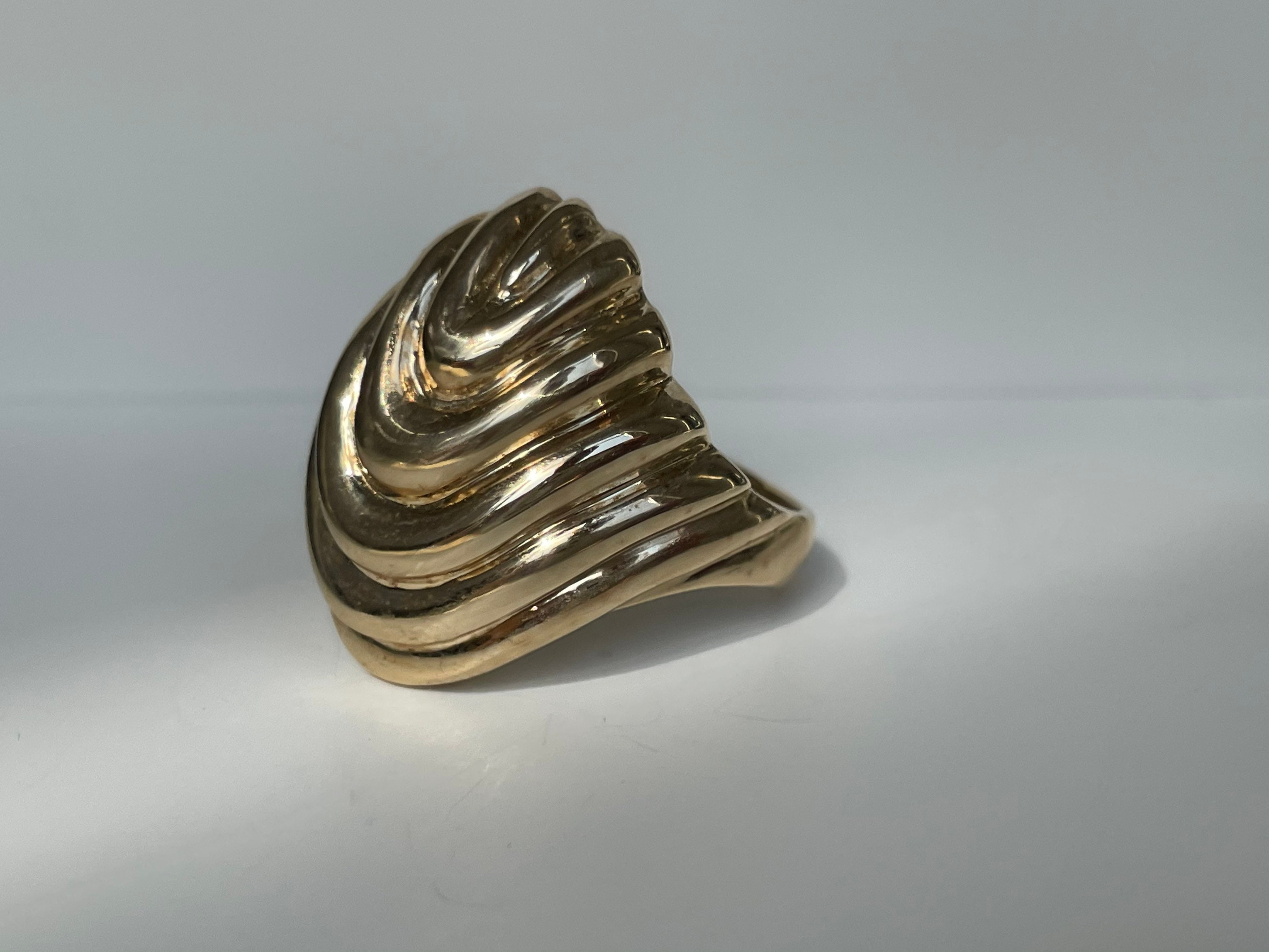 LIQUID GOLD 1970s Ring Gold Chunky Ring Statement Ring | Etsy