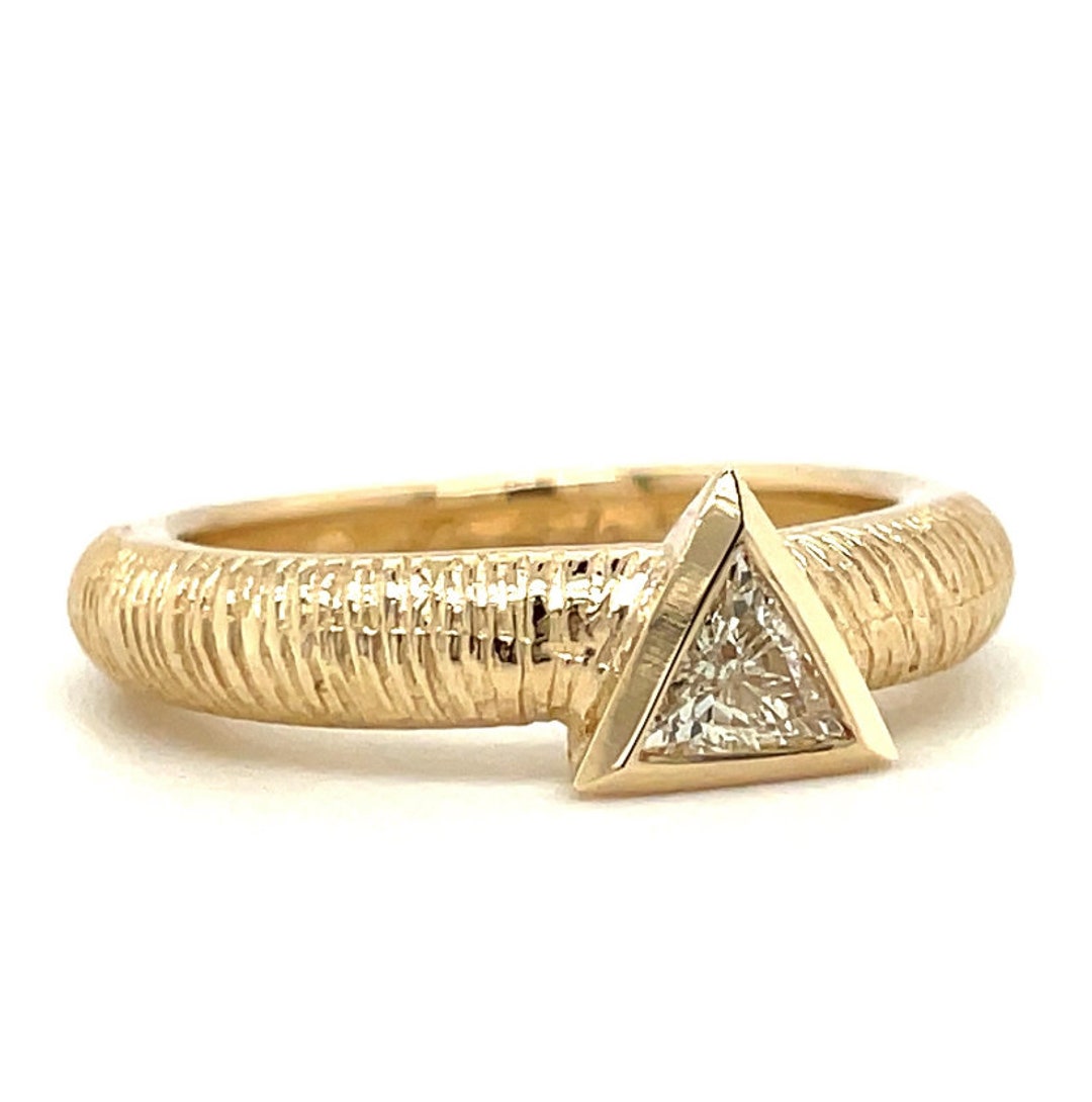 The Unity Ring Trillion Cut Diamond Triangle Ring Diamond Ring ...