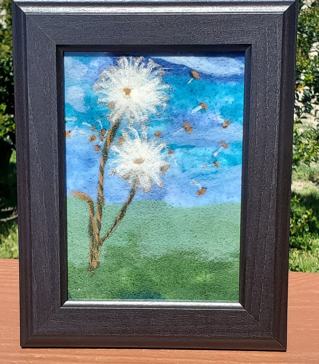 Dandelions, Needle Felted Dandelions, Bright Landscape With Dandelions - Etsy