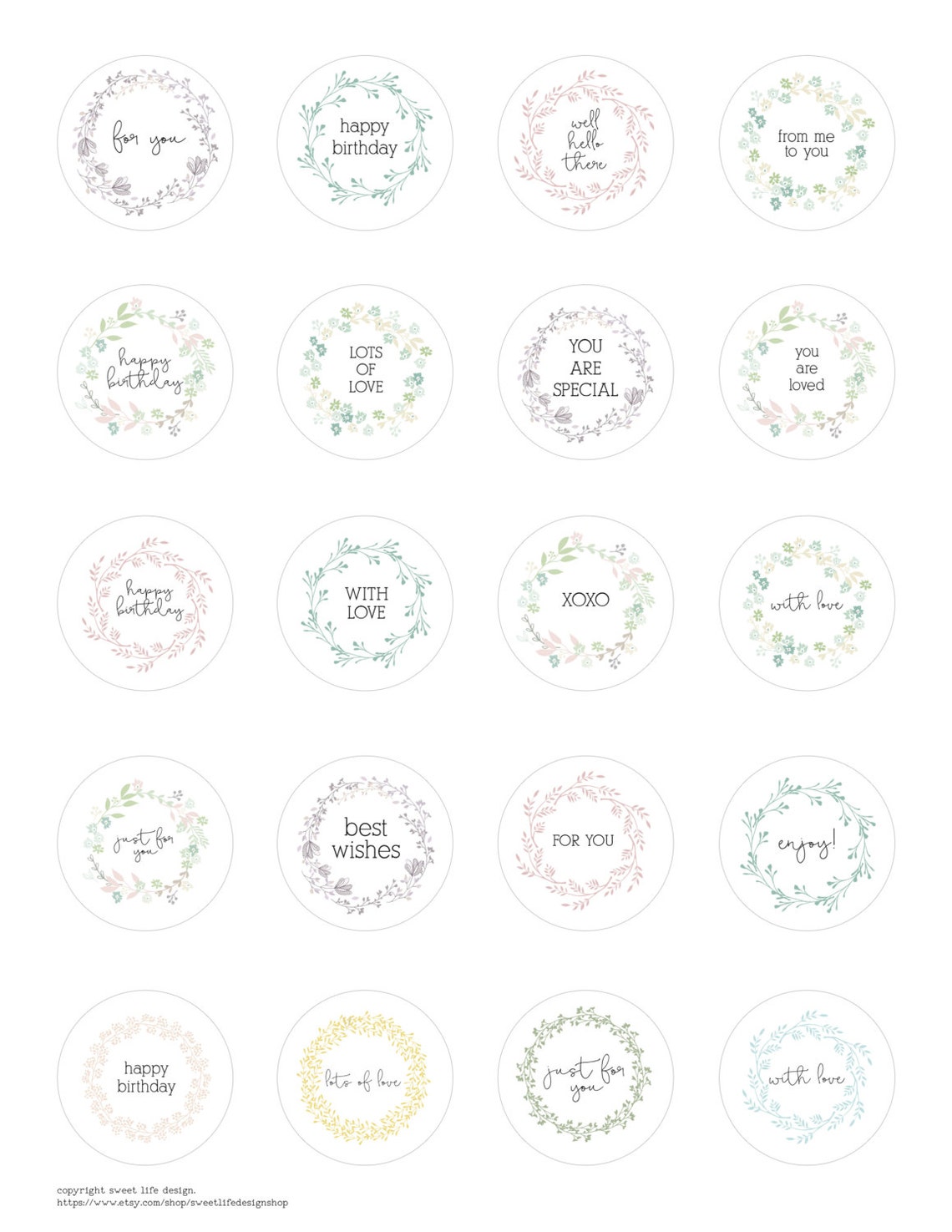 Printable Tags Gift Tags Printable. Quotes Inspirational - Etsy