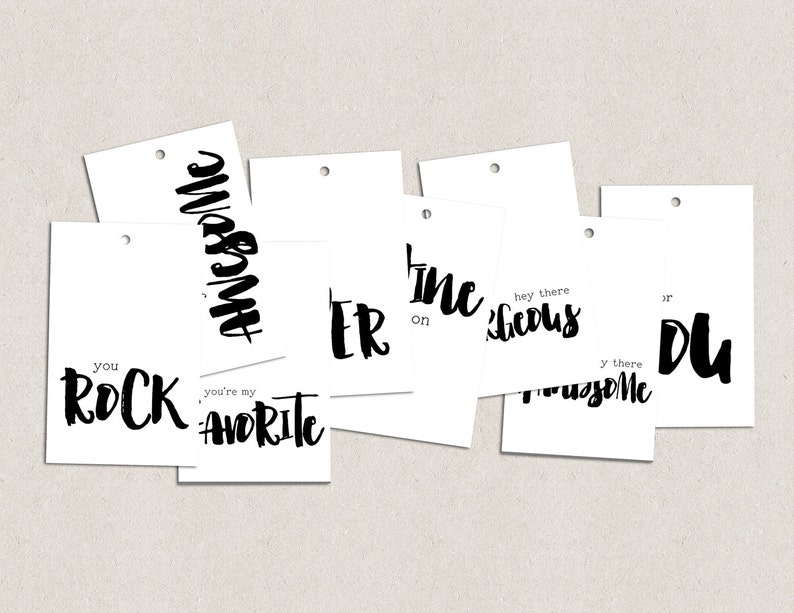 Printable Tags, Gift Tags, Printable. Quotes, Inspirational, Instant ...