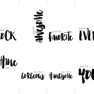 Printable Tags, Gift Tags, Printable. Quotes, Inspirational, Instant ...