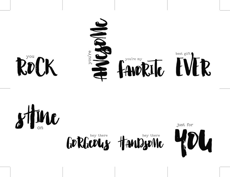 Printable Tags, Gift Tags, Printable. Quotes, Inspirational, Instant ...